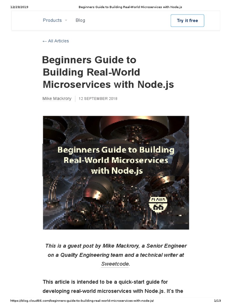 Beginners Guide To Building Real-World Microservices With Node - Js | Download Free PDF | Json ...