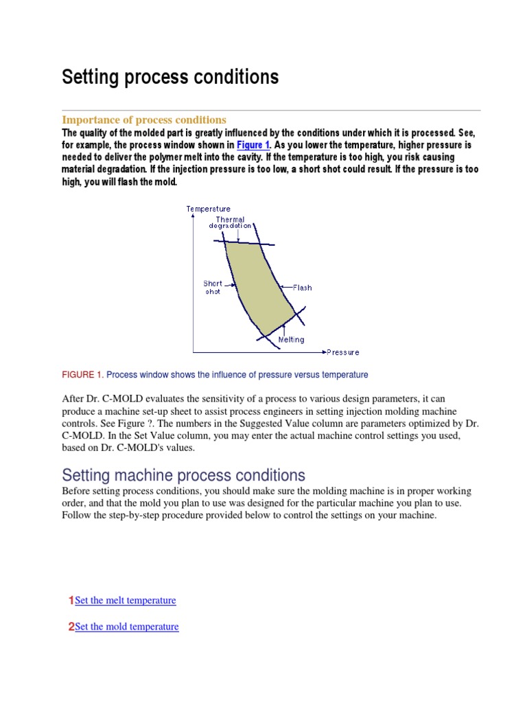Setting Process Conditions - Injection Molding | PDF | Casting ...