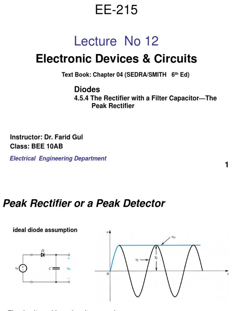 Capacitor in Rectifier Circuits | PDF | Rectifier | Capacitor