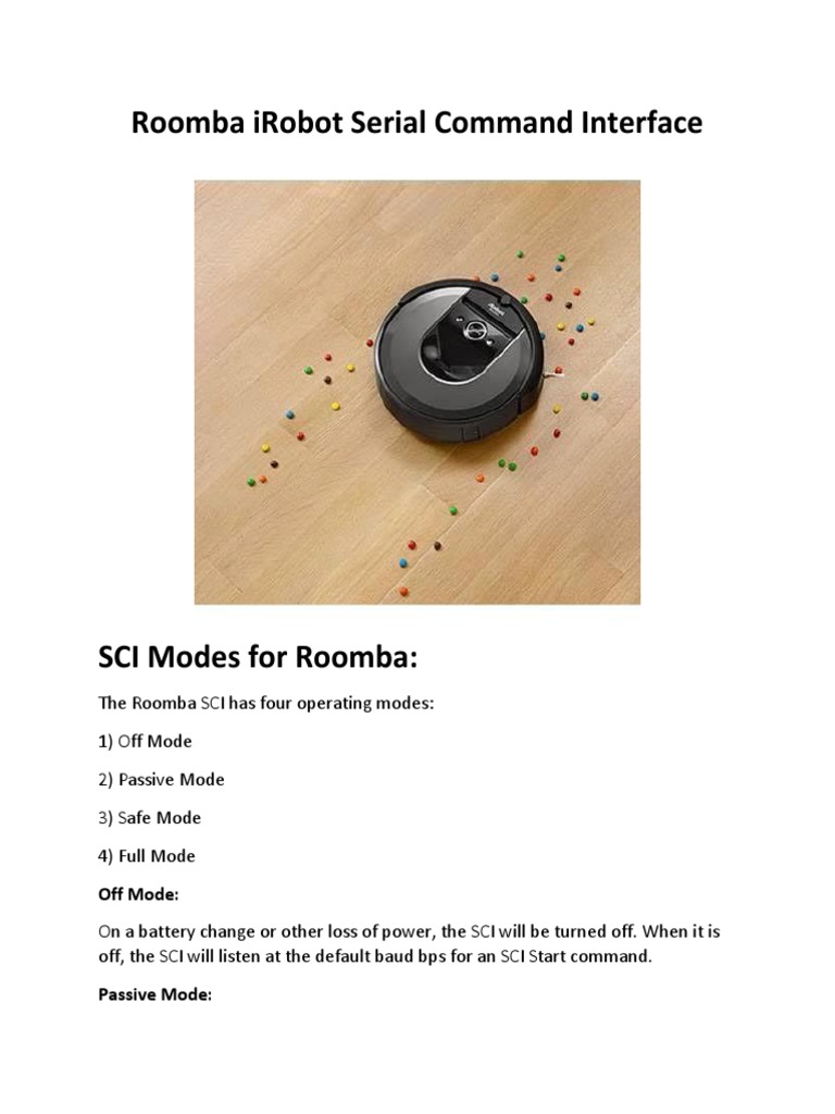 Roomba SCI | PDF | Bit Rate | Computer Architecture