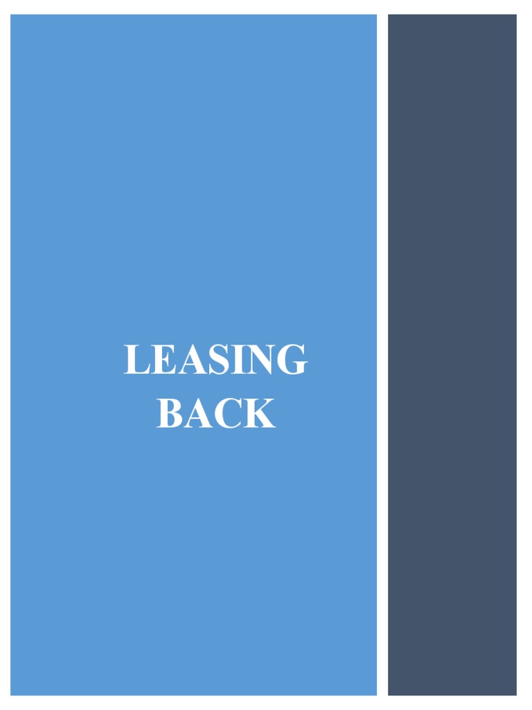 Leasing Back | PDF | Arrendamiento | Amortización (Negocio)
