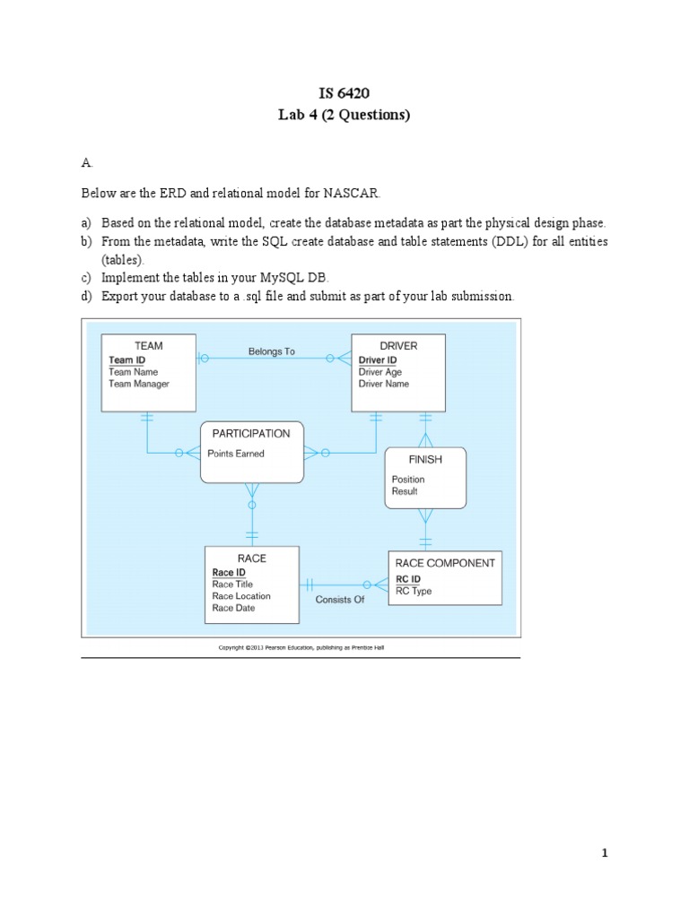 Database Design and SQL Implementation Lab | PDF