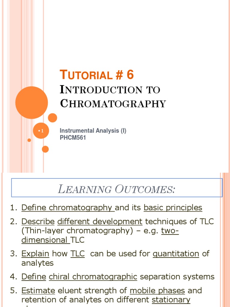 Tutorial 6 | PDF | Elution | Chromatography