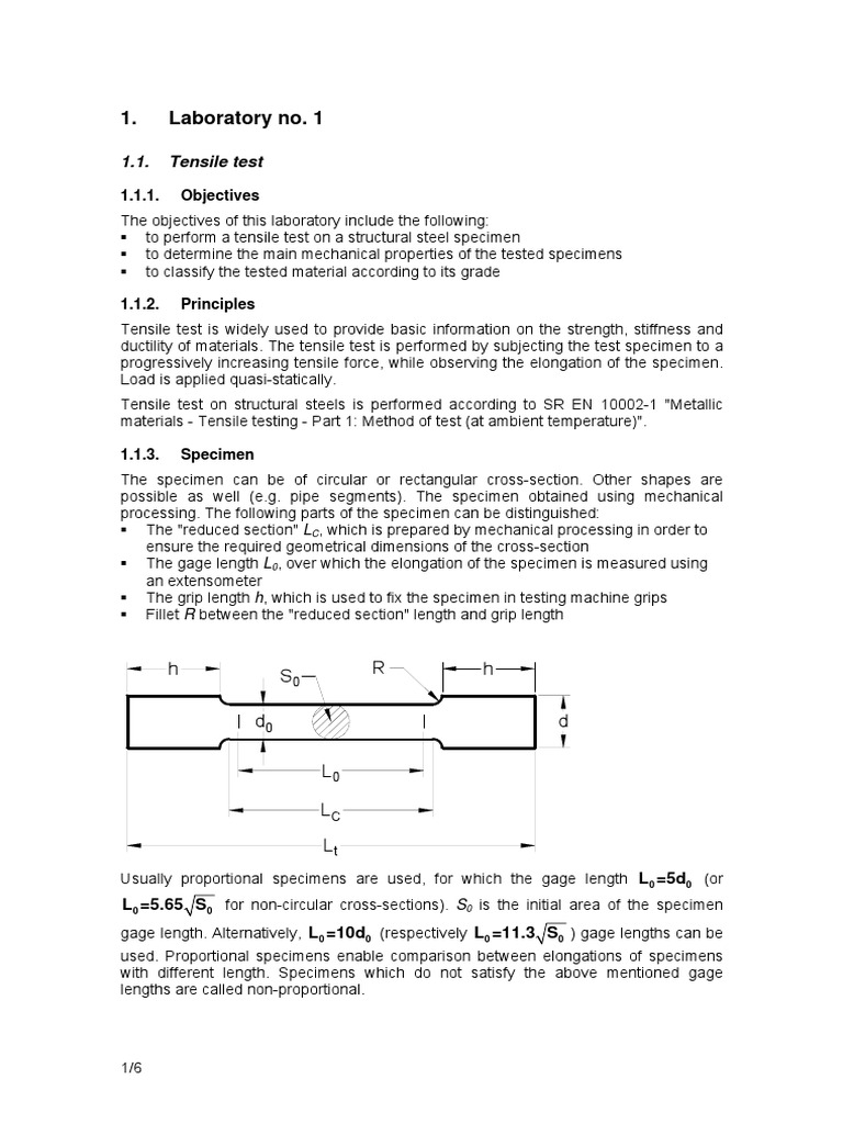Structural Steel Tensile Test Procedure | PDF | Fracture | Ultimate ...