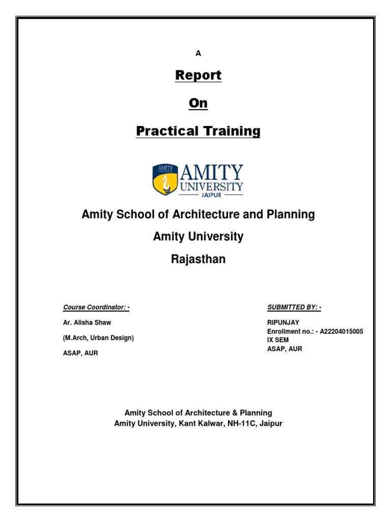 Practical Training Report | PDF | Design | Engineering