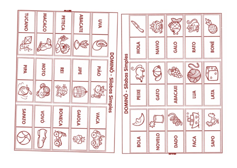 Domino Silabas Simples | PDF