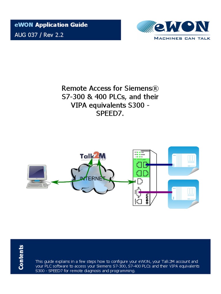 Aug 037 0 en Remote Access For Siemens s7 300400 Plcs | PDF ...