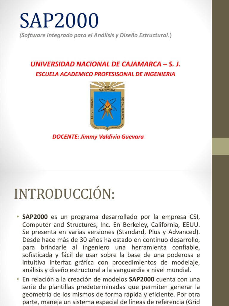 Introducción a SAP2000: Análisis Estructural | PDF | Arte | Informática