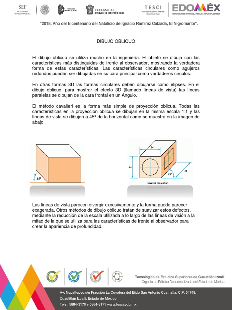 Dibujo Oblicuo | PDF