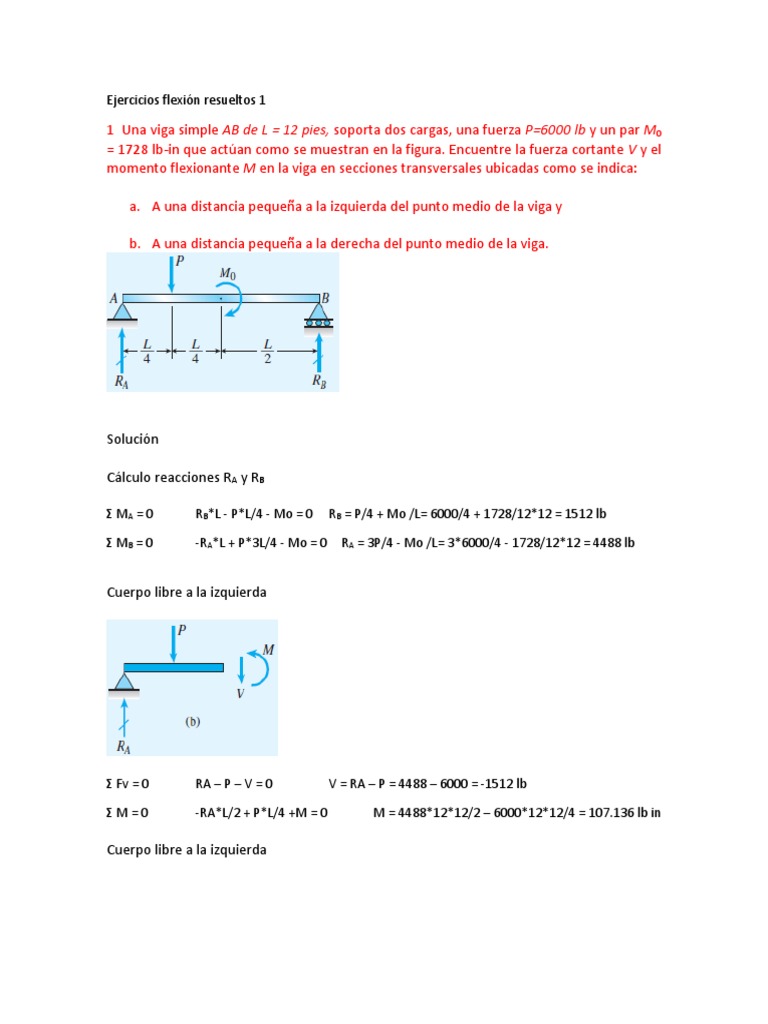 Ejercicios Flexión Resueltos 1 | PDF | Ingeniería estructural ...