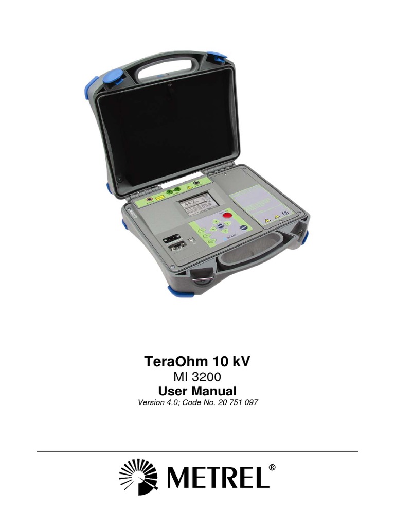 Metrel MI3200 User Manual | PDF | Insulator (Electricity) | Capacitor
