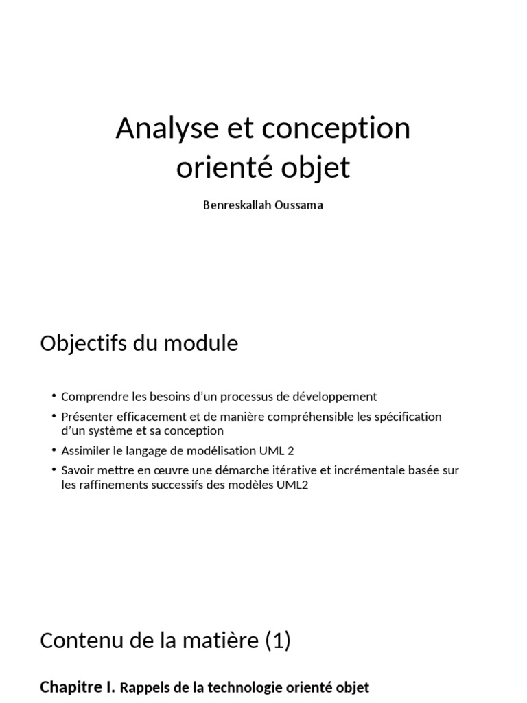 1 ACOO Chapitre1 | Descargar gratis PDF | Classe (informatique) | Programmation orientée objet