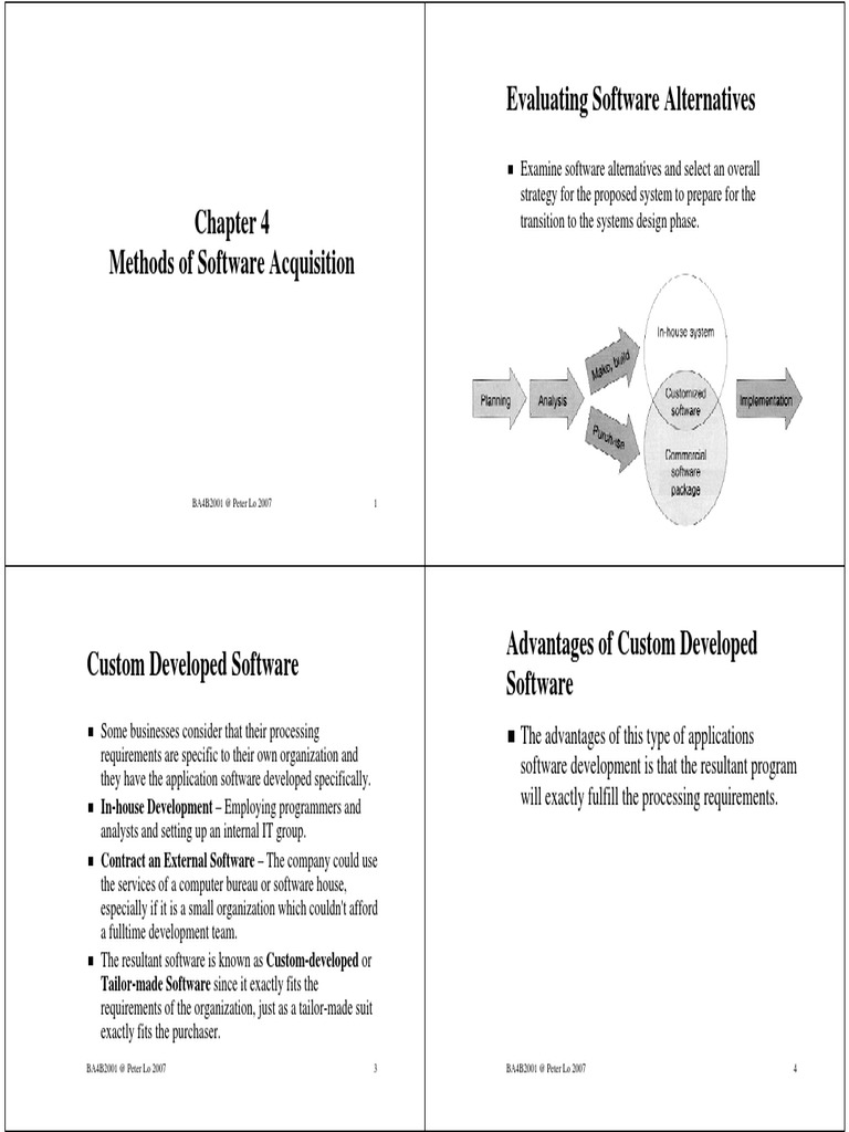 Methods of Software Acquisition | PDF | Request For Proposal | Software ...