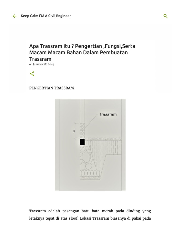 Apa Trassram Itu - Pengertian, Fungsi, Serta Macam Macam Bahan Dalam ...