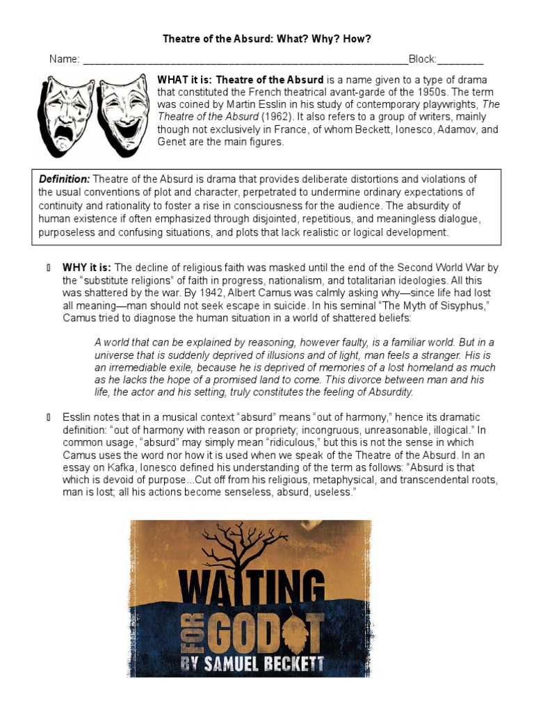 Theatre of the Absurd Explained | PDF | Philosophical Movements ...