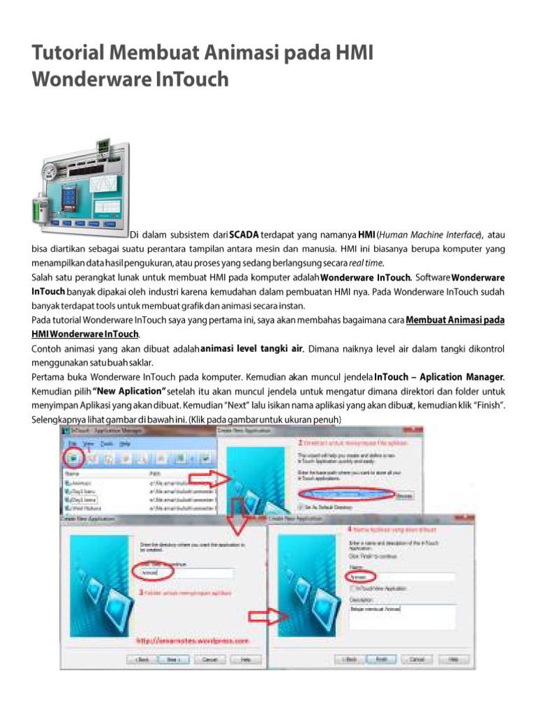 Tutorial Membuat Animasi Pada HMI Wonderware | PDF