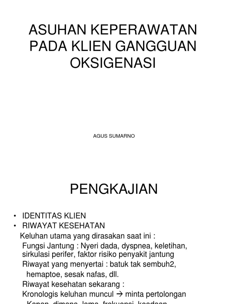 Askep Klien Gg. Oksigen | PDF