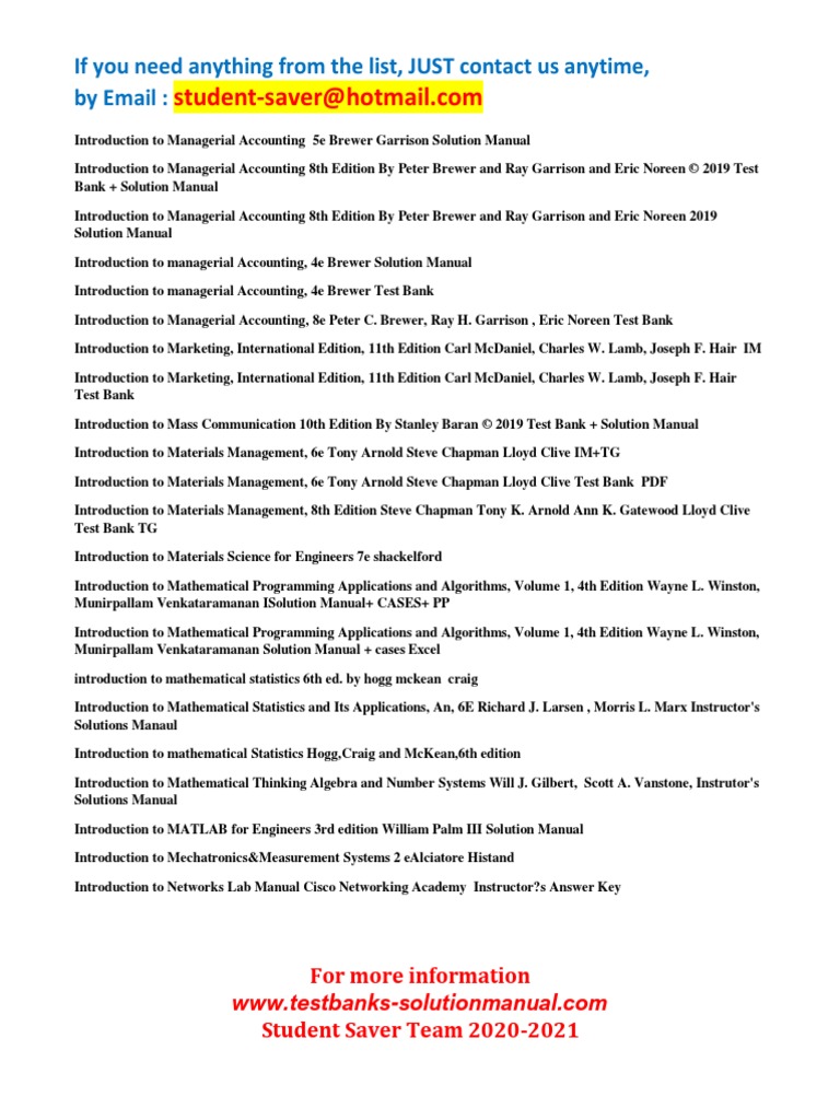 FUll List Test Bank and Solution Manual 2020-2021 (Student Saver Team ... FUll List Test Bank and Solution Manual 2020-2021 (Student Saver Team ...
