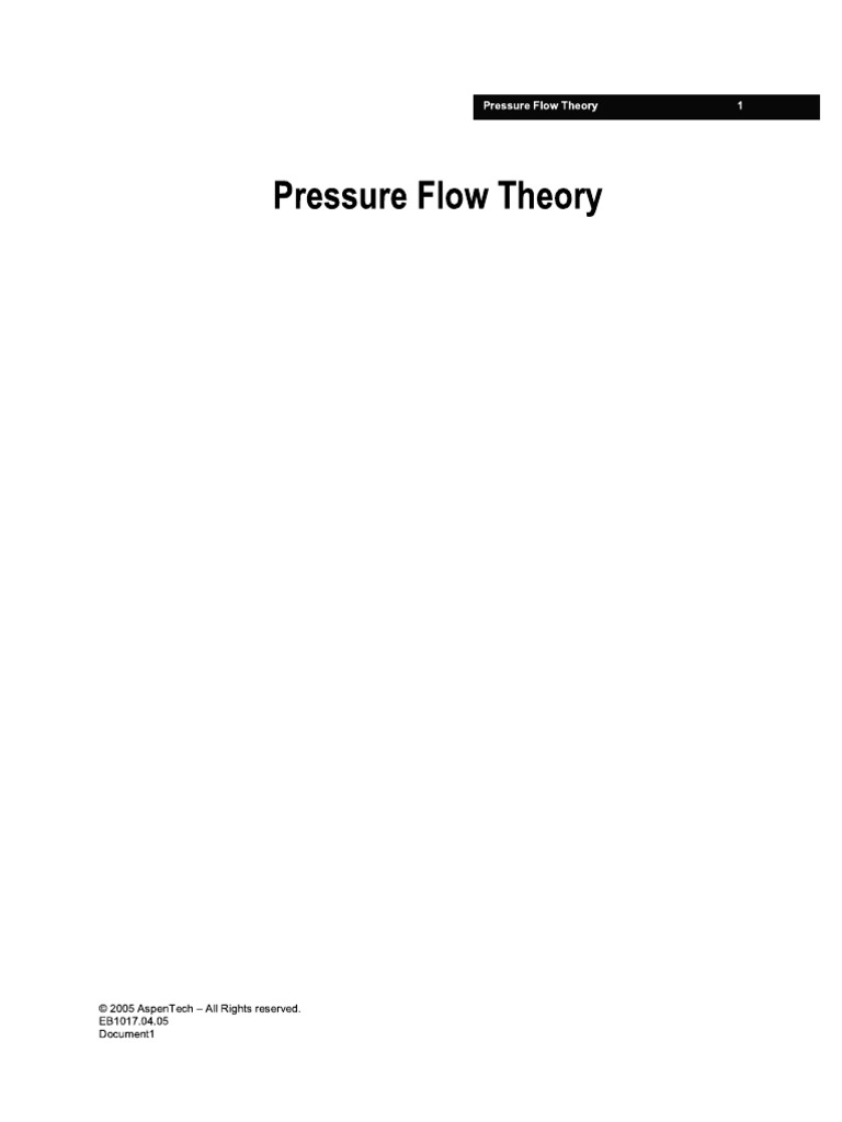 Hysys - Pressure Flow Theory | PDF | Fluid Dynamics | Pressure