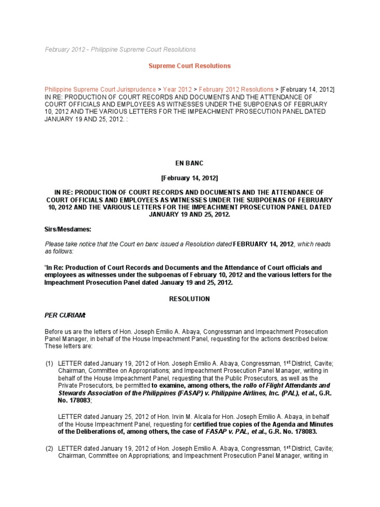 Court Records Production for Impeachment | PDF | Freedom Of Information ...