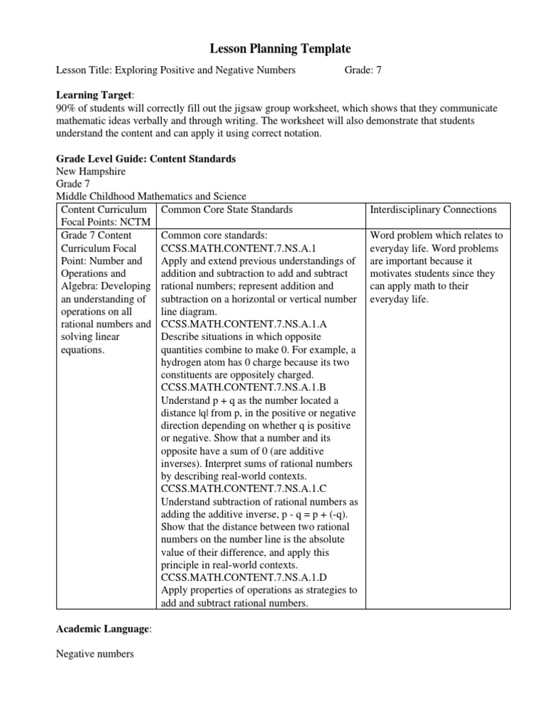 Edtpa Lesson Plan Big Book 5 | PDF | Educational Assessment | Teaching Mathematics