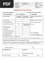 Employee Leave Application Form | PDF