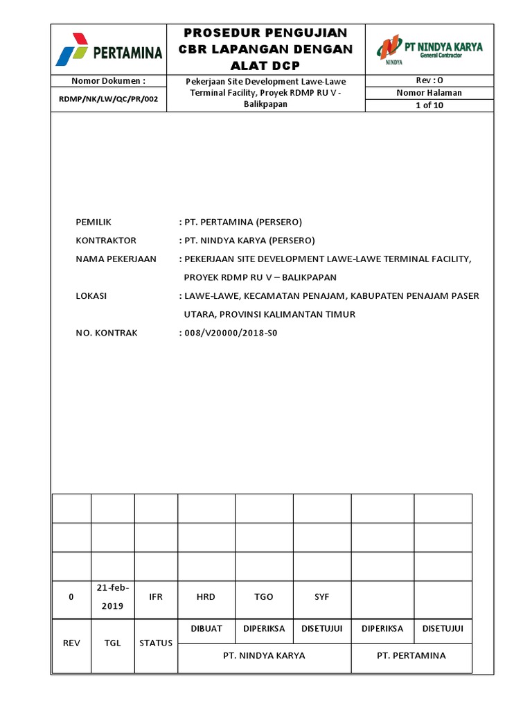 Prosedur Uji CBR dengan Alat DCP | PDF | Teknologi & Rekayasa