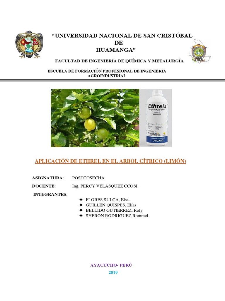 ETHREL | PDF | Fruta | Etileno