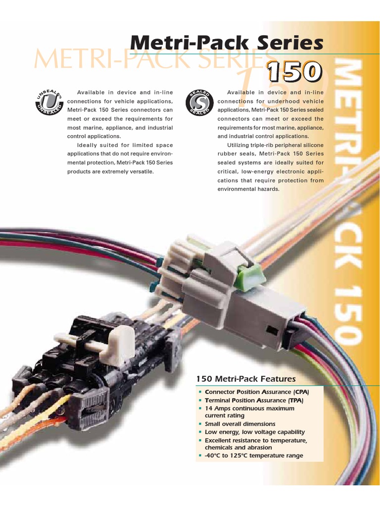 Metri-Pack 150 Series Connector Overview | PDF | Electrical Connector ...