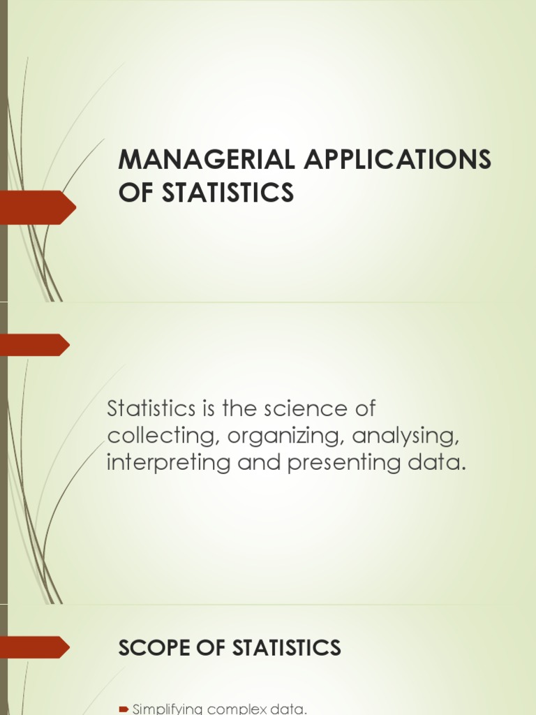 Applications of Statistics in Management | PDF | Statistics | Economics