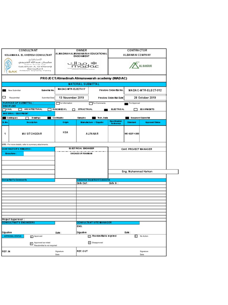 Material Submittal | PDF | Specification (Technical Standard ...