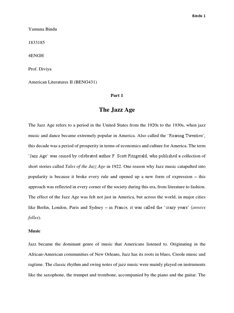 The Jazz Age | PDF | Jazz | Harlem Renaissance