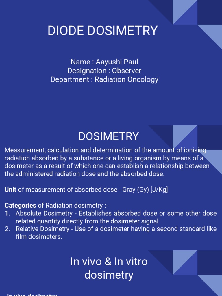 Dosimetry | PDF | Dosimetry | Absorbed Dose