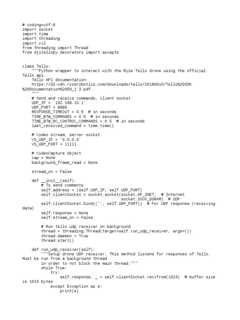 Tello | PDF | Communications Protocols | Internet Protocols