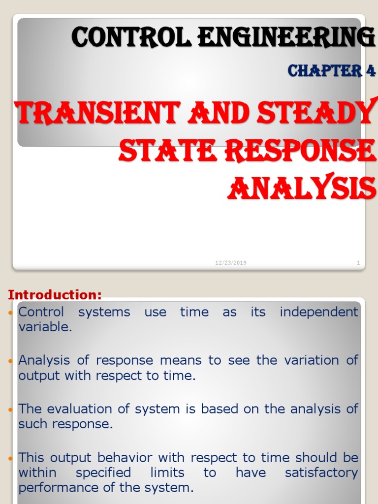 Steady State vs Transient Response Analysis | PDF | Stability Theory ...