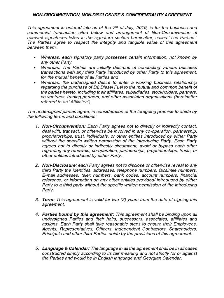 NCNDA Draft | PDF | Non Disclosure Agreement | Arbitration