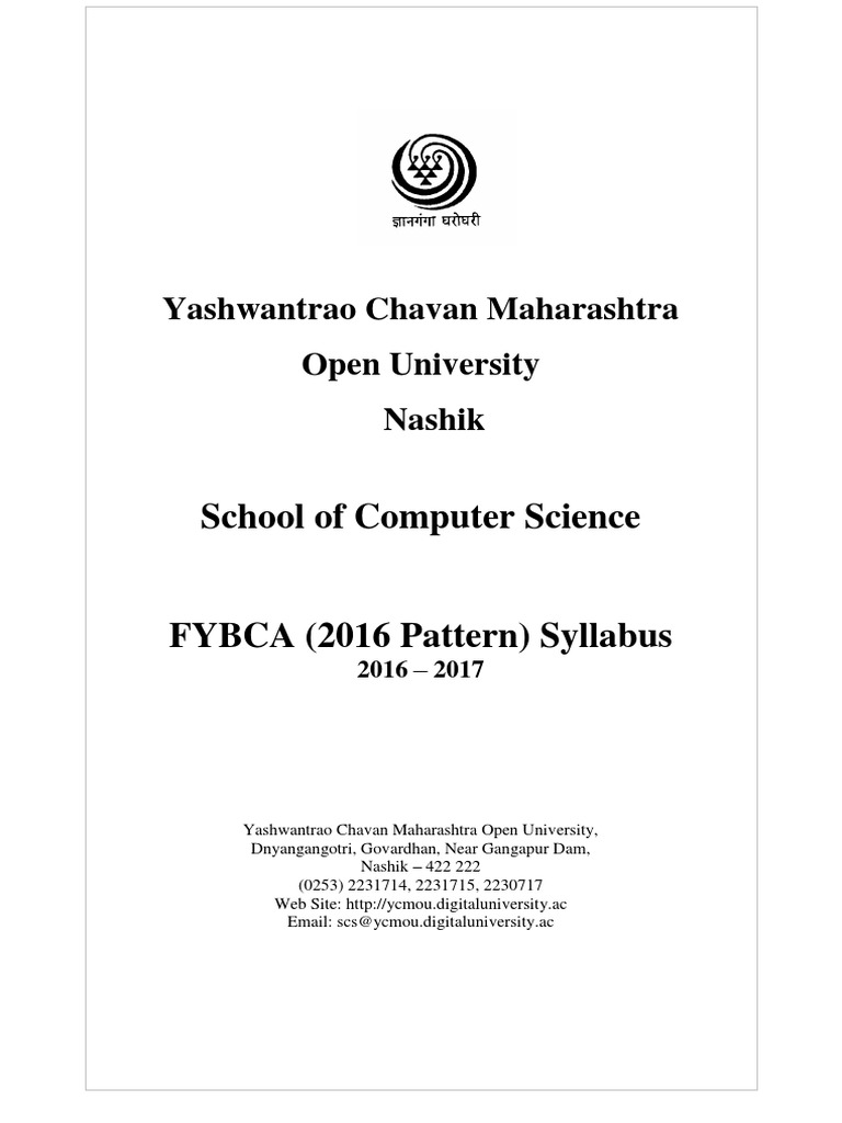 YCMOU BCA Syllabus PDF | PDF | Constructor (Object Oriented Programming ... YCMOU BCA Syllabus PDF | PDF | Constructor (Object Oriented Programming ...