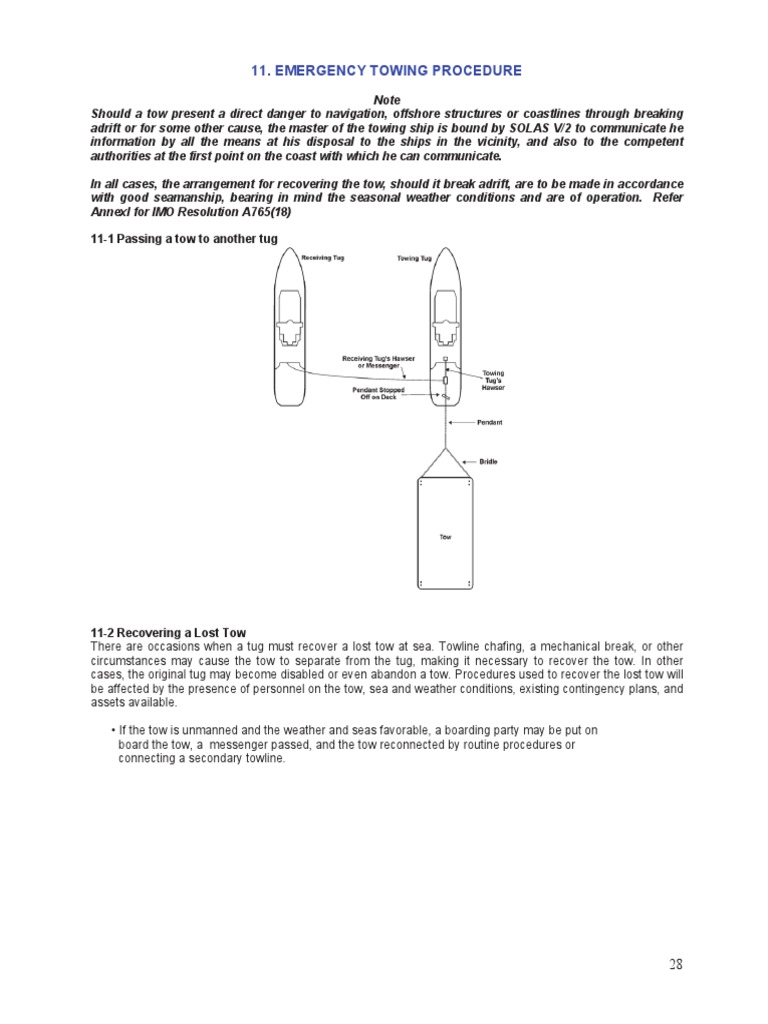 Emergency Towing Procedure PDF | Download Free PDF | Tugboat | Ships