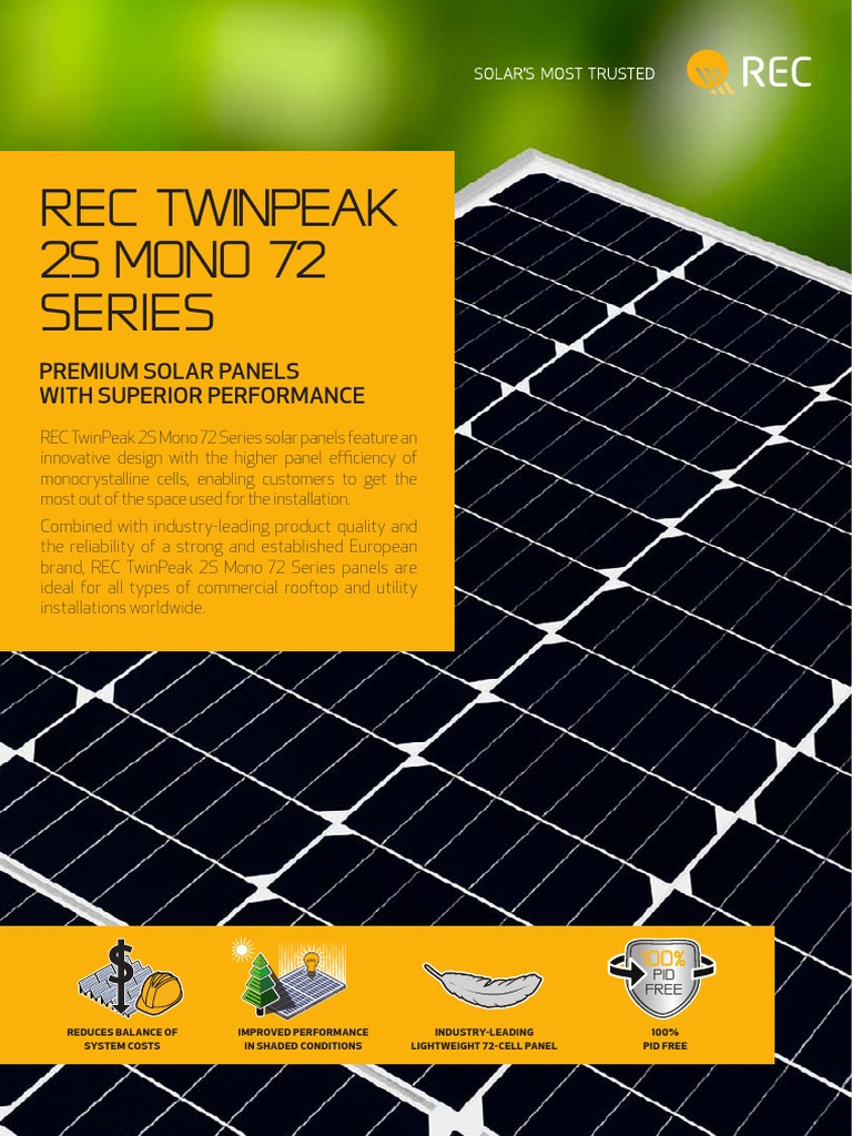 REC Solar Module Datasheet 370-400 WP PDF | PDF | Solar Panel ...