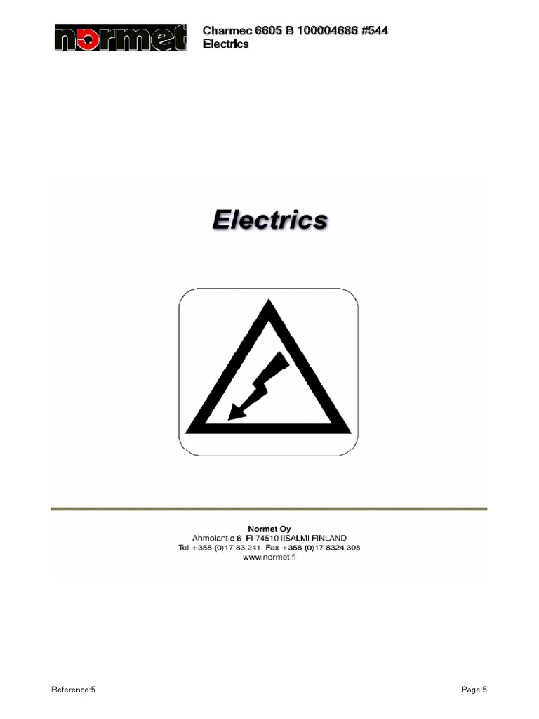 Charmec 6605 Electrical Schematic Guide | PDF | Switch | Relay
