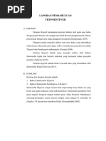 Laporan Pendahuluan Demam Typhoid | PDF