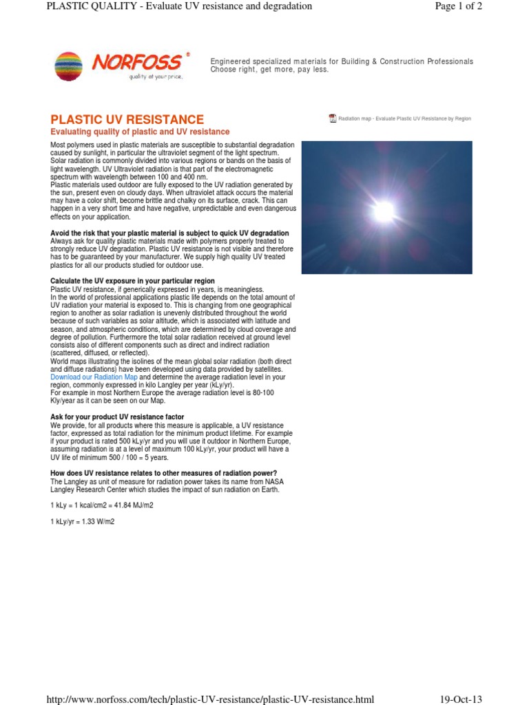 Plastic UV Re Kly PDF | PDF | Ultraviolet | Electromagnetic Spectrum