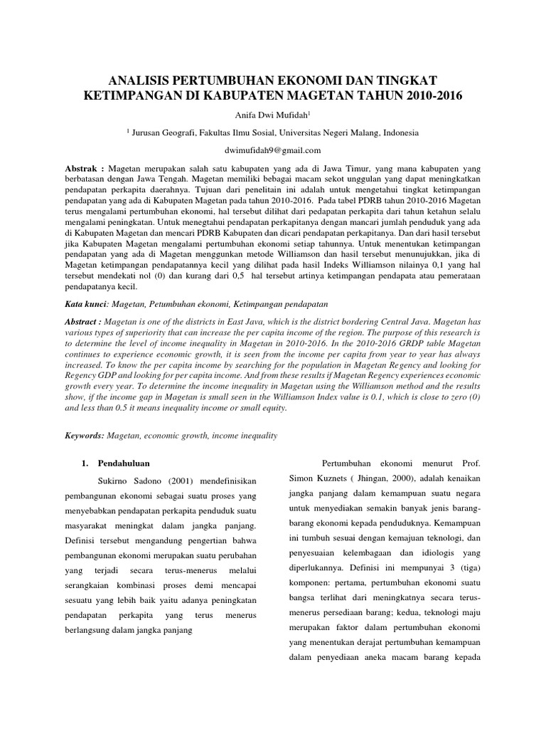 Indeks Williamson | PDF