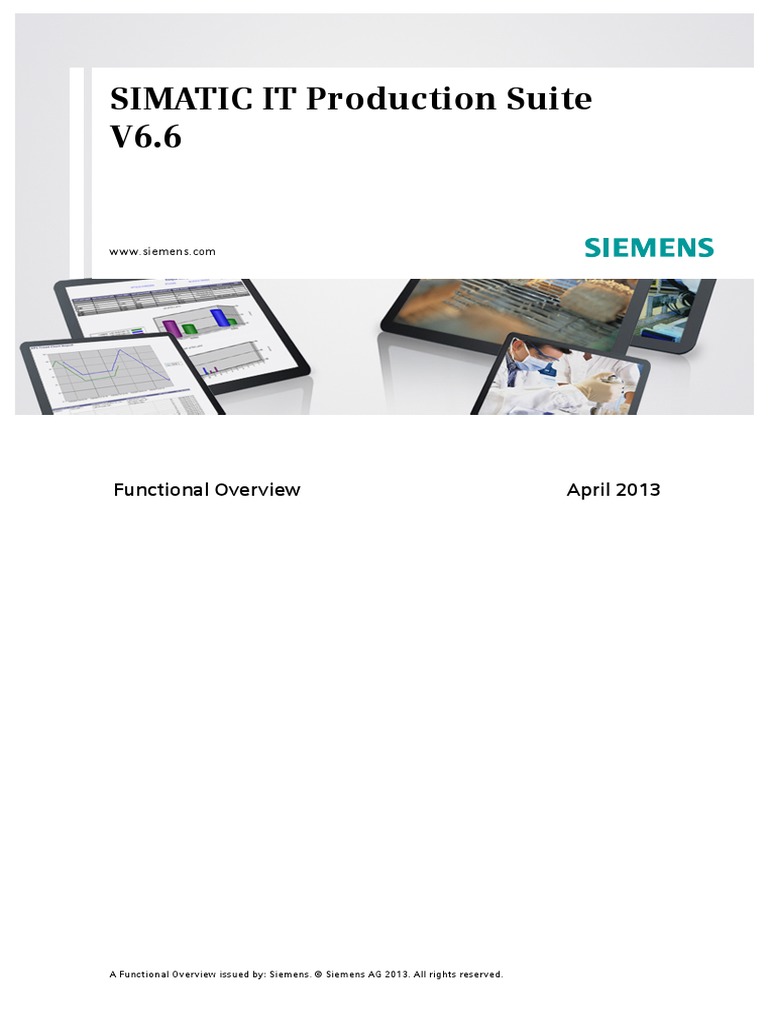 SIMATIC IT Production Suite V6.6 PDF | PDF | Supply Chain | Component ...