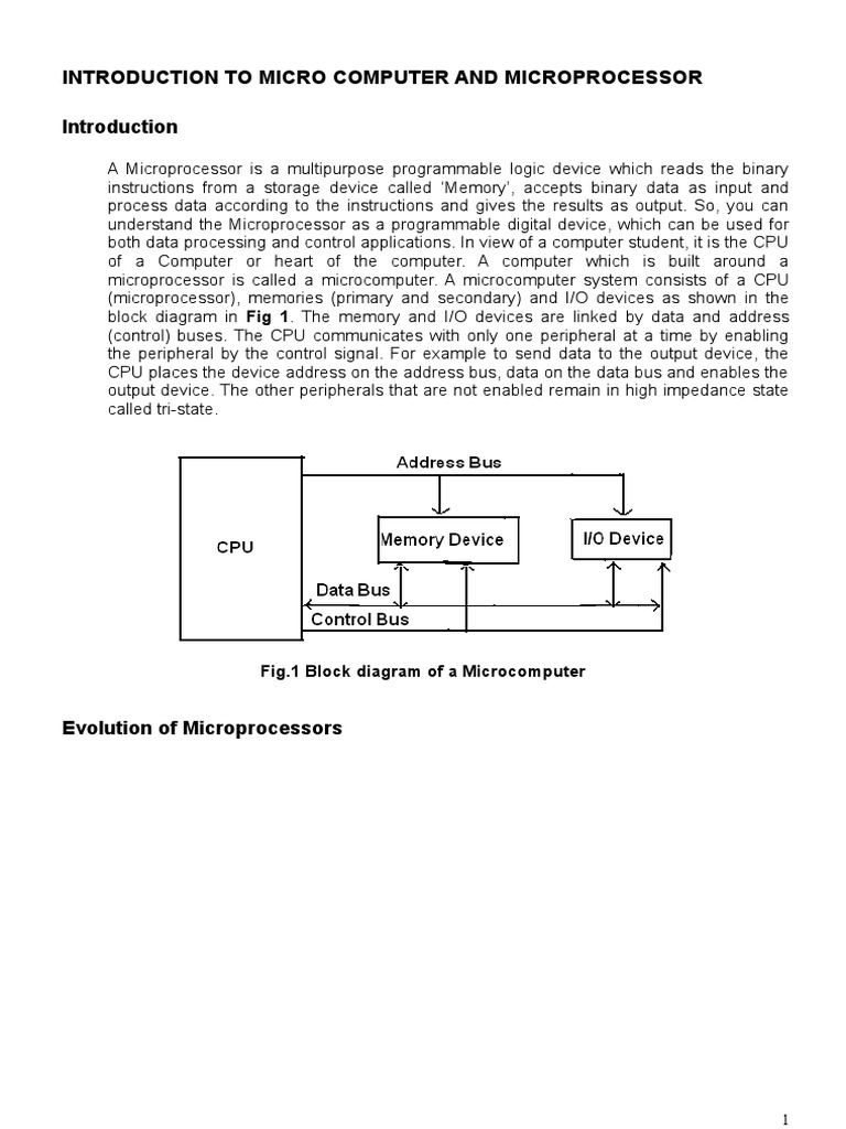 Introduction To Microprocessor 8085 | PDF | Microprocessor | Central Processing Unit