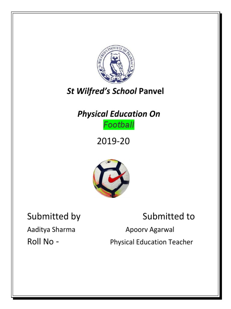 Football Project for Physical Education | PDF | Defender (Association ...