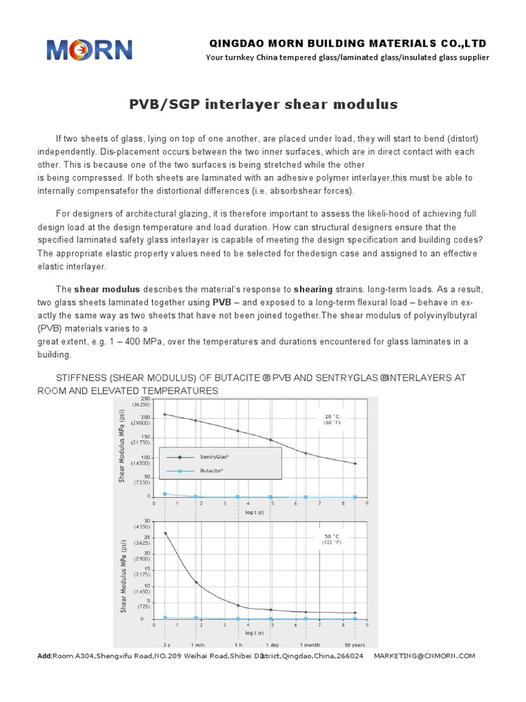 PVBSGP Interlayer Shear Modulus | PDF | Young's Modulus | Elasticity ...