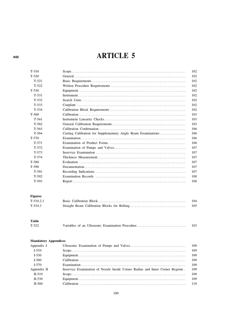 009 Asme Sec V A 5 | PDF | Calibration | Ultrasound