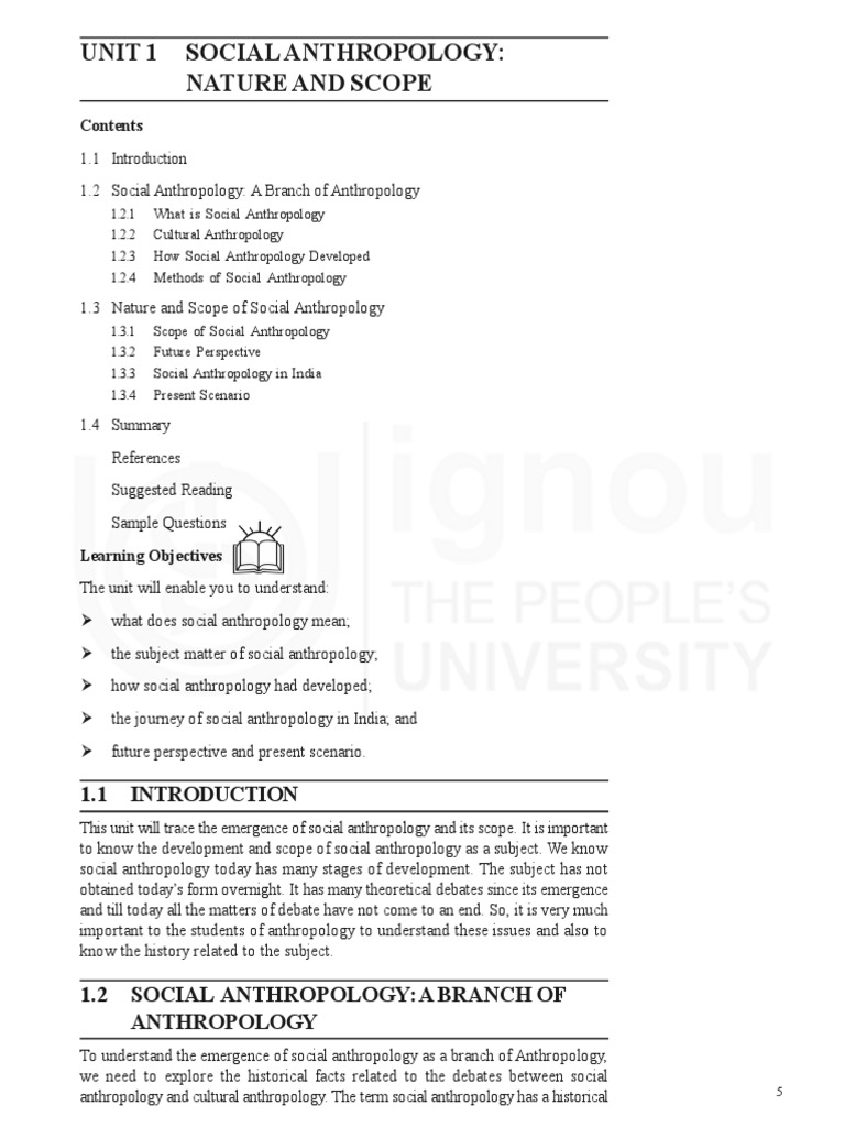 Unit 1 | PDF | Social Anthropology | Anthropology