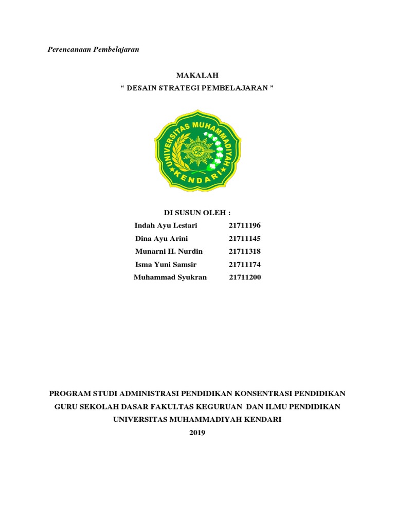 MAKALAH Perencanaan Pembelajaran | PDF